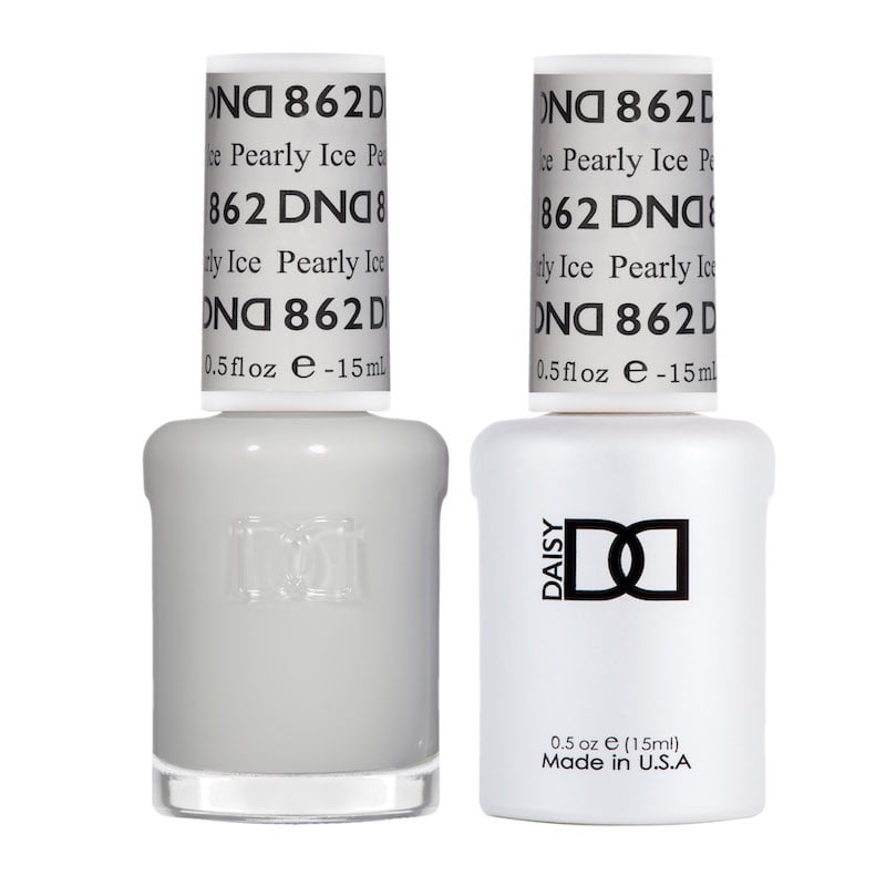 Daisy DND Gel Polish and Nail Polish Duo Set Pearly Ice 862, 0.5 Fl Oz ...