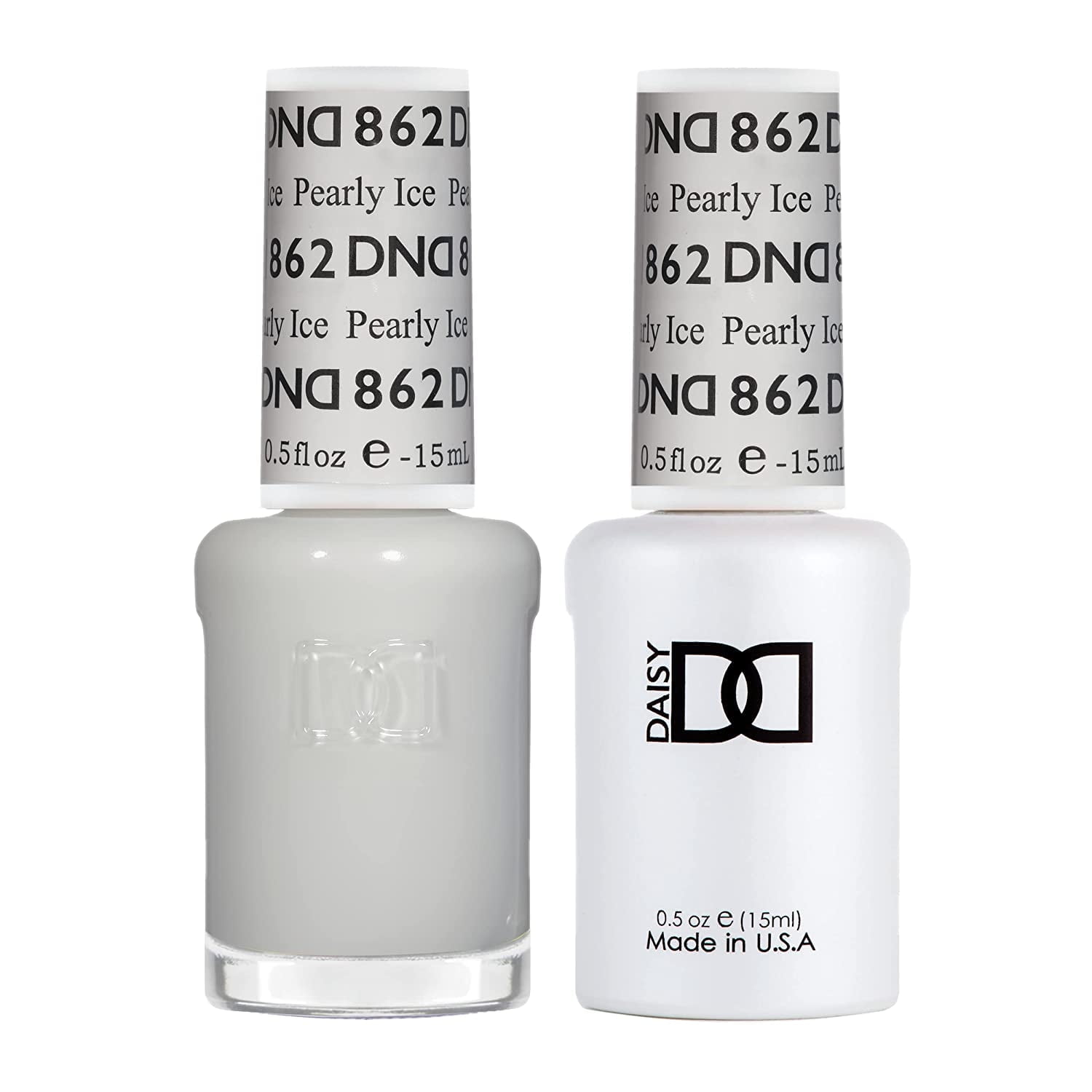 Daisy DND Gel Polish and Nail Polish Duo Set Pearly Ice 862, 0.5 Fl Oz ...