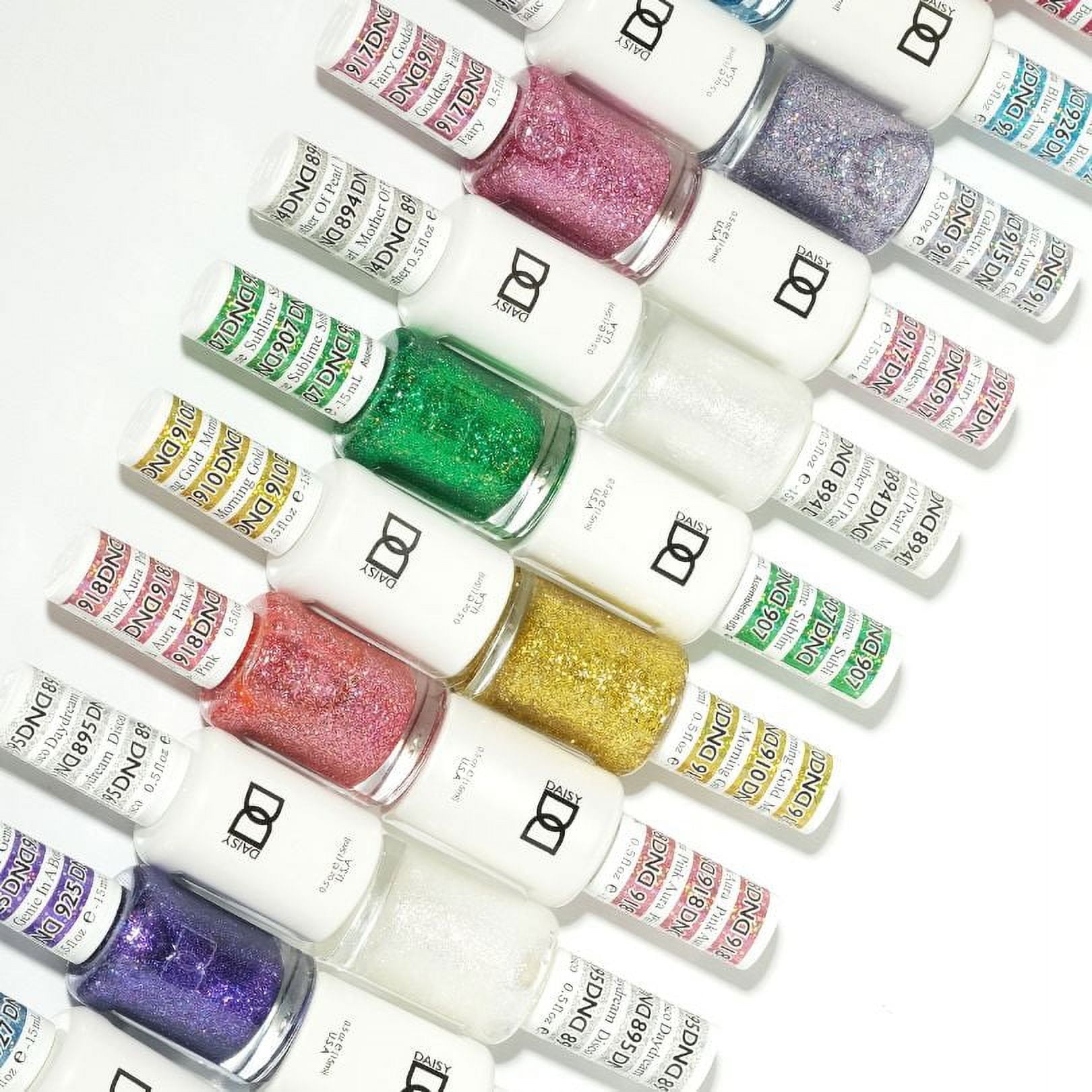 DND Gel Glitter Collection Polish Set - 1 each of Gel Polish and Nail ...