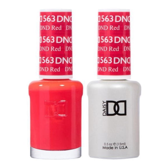 DND, Soak Off Gel Polish, Red #563, Luminous Color, Long-Lasting Nail ...