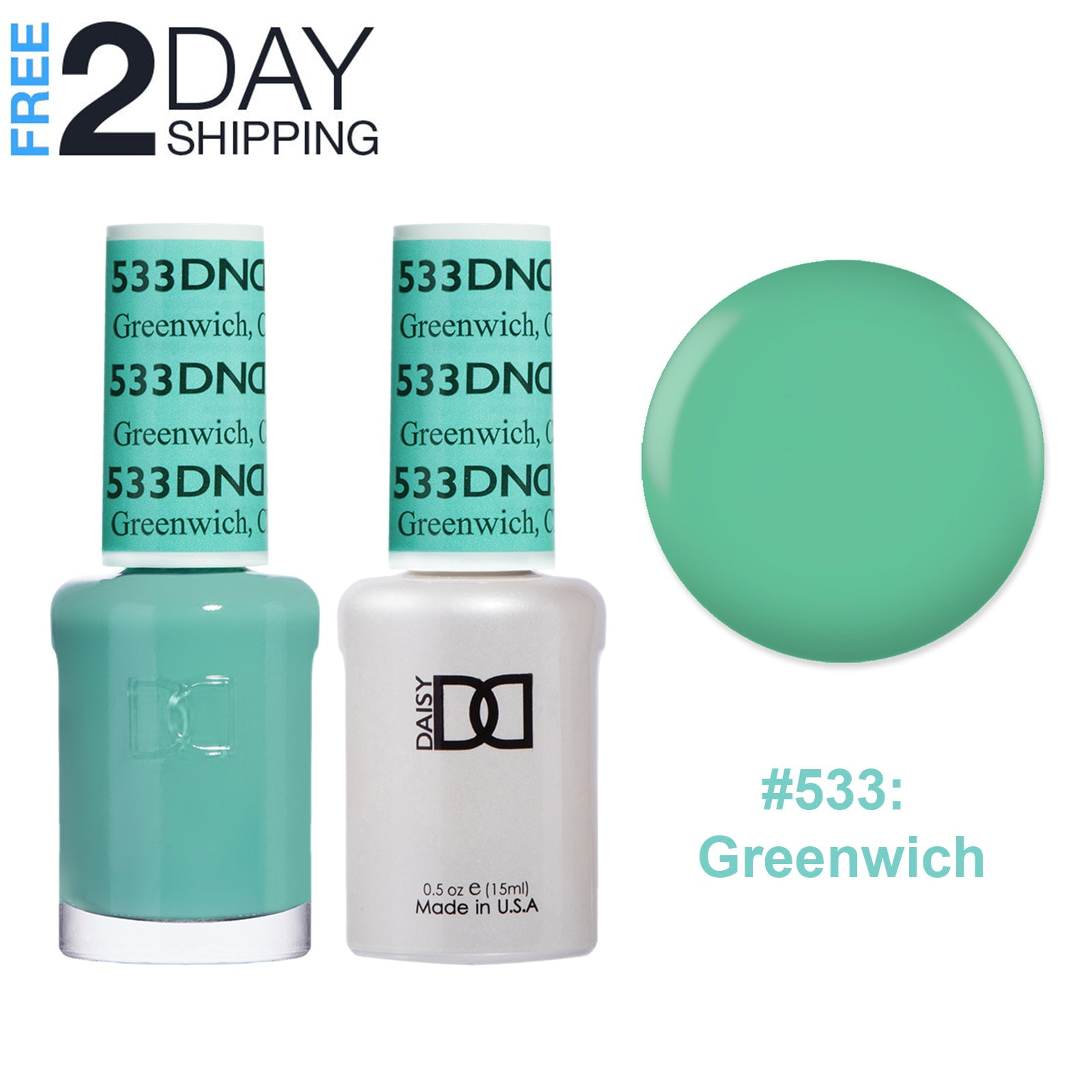 DND Gel Nail Polish & Nail Lacquer Set Soak Off Duo Set - #533 ...