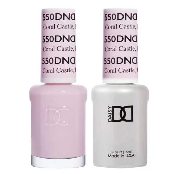 Daisy DND, Gel Polish, 0.5 Oz, Coral Castle + Matching Nail Lacquer ...