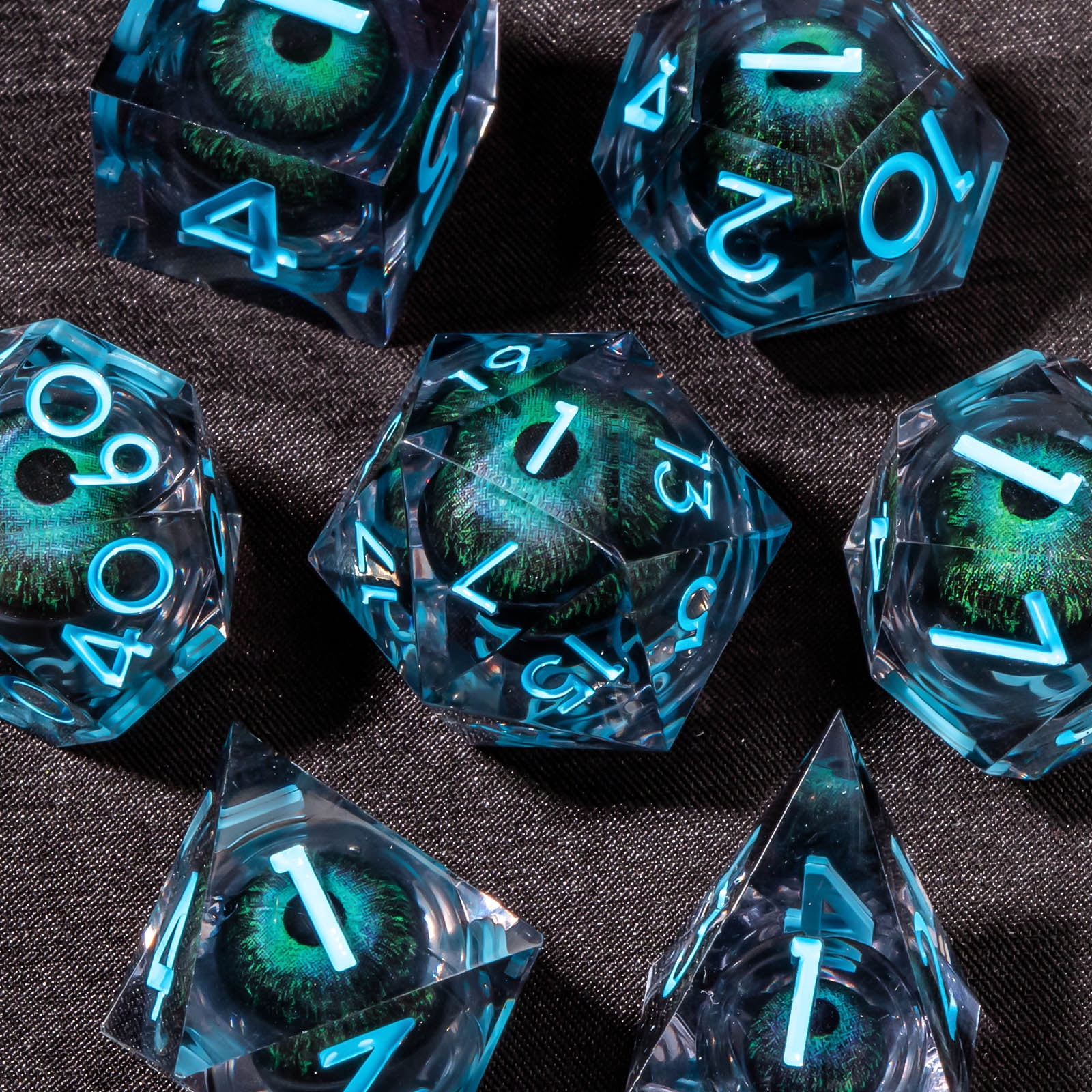 DND Liquid Core D&D Dice Set, Sharp Edge Resin Dungeon and Dragon Dice, Role Playing RPG D and D ...