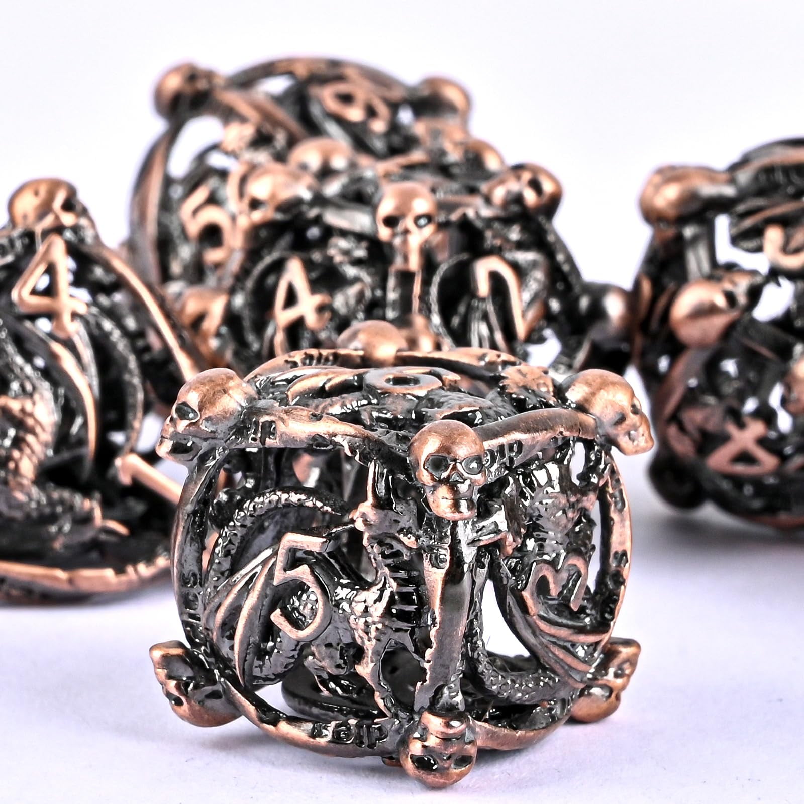 DND Metal Dice Set, MMF7 UBEUCK 7PCS Gear Metal DND Dice Set for ...