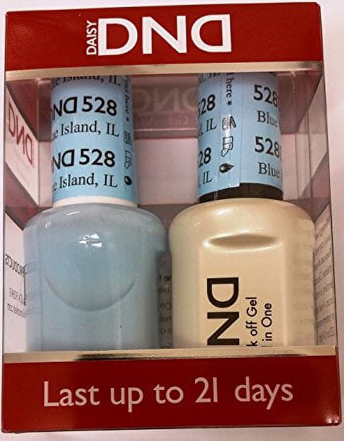 DND Nail Polish Gel & Matching Lacquer Set (528 - Blue Island ...