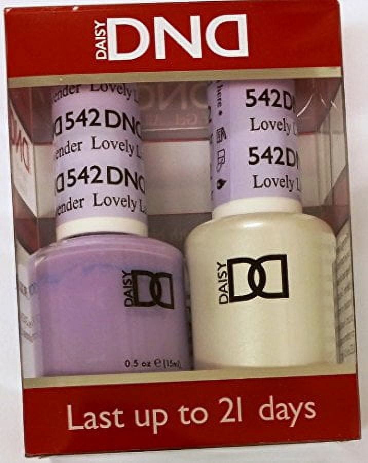 DND Nail Polish Gel & Matching Lacquer Set (542 - Lovely Lavender ...