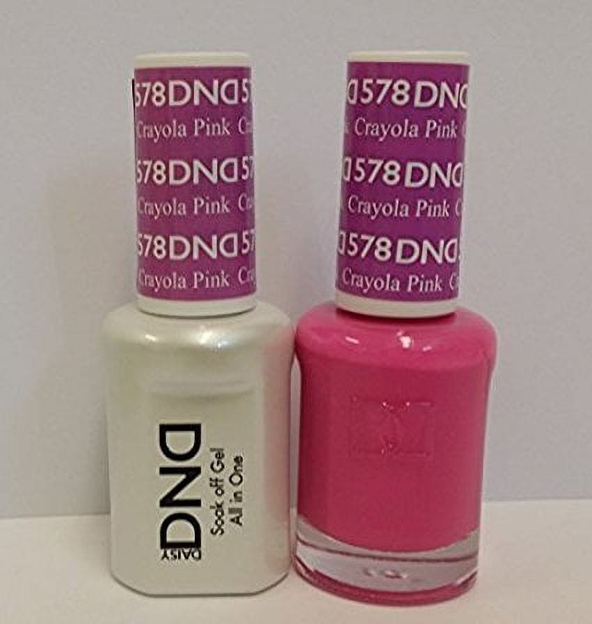 DND Nail Polish Gel & Matching Lacquer Set (578 - Crayola Pink ...
