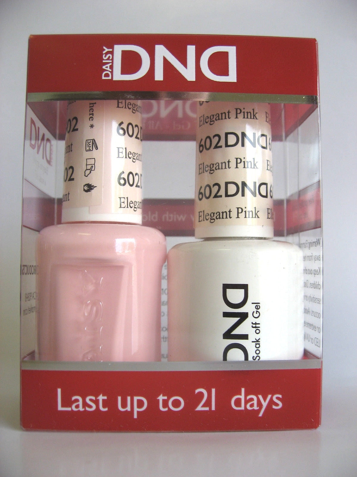 DND Nail Polish Gel & Matching Lacquer Set (602 - Elegant Pink ...