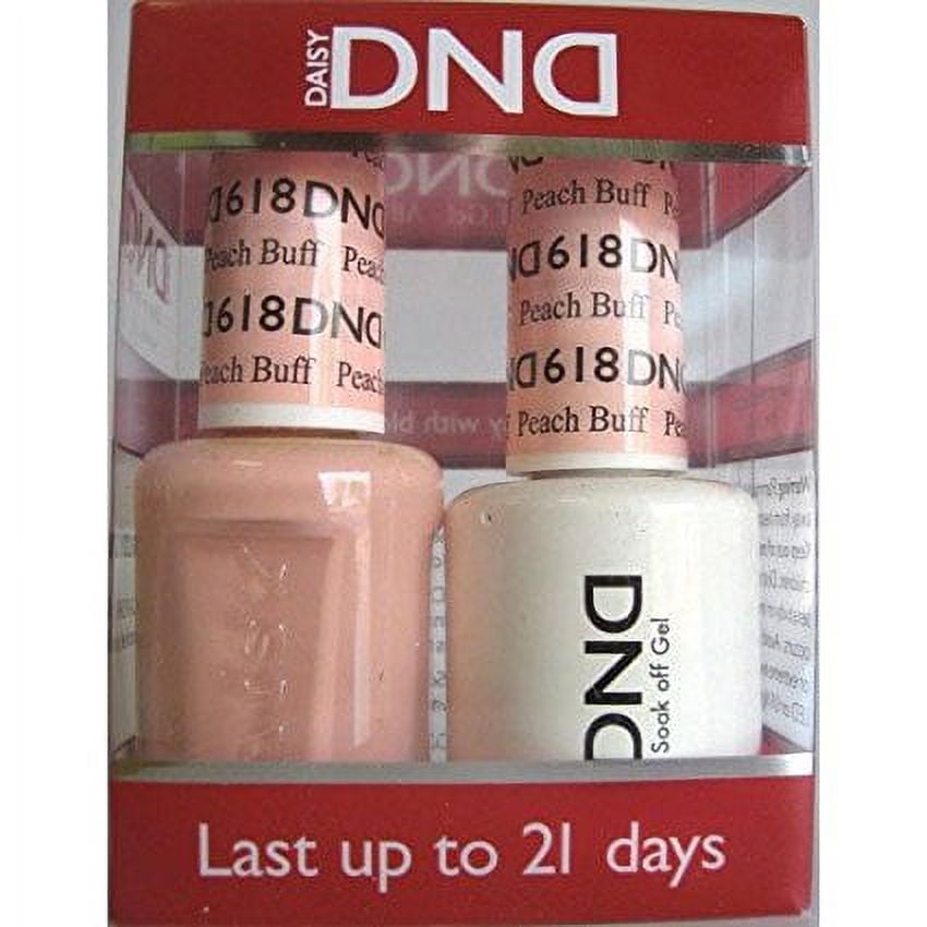 Daisy DND Nail Polish Gel, Matching Lacquer Set, Peach Buff, UV LED ...