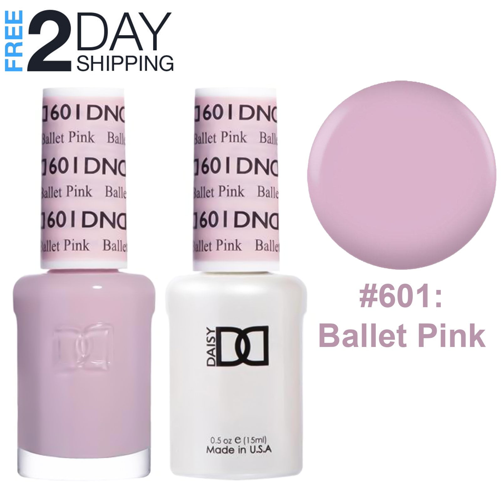 DND Nail Polish Gel & Matching Lacquer Set Duo - 601 Ballet Pink ...