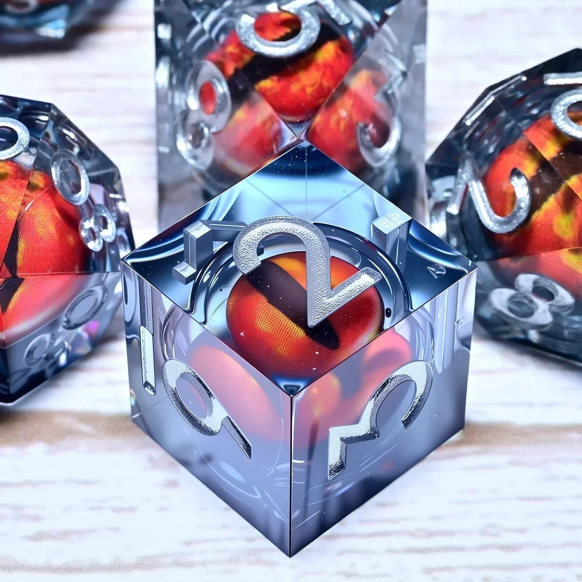 DND Resin Dice 7-Piece Set for Dungeons and Dragons DND 5e RPG Gift ...