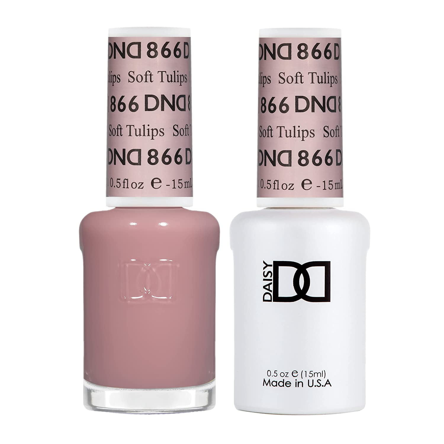 Daisy DND Gel Polish and Nail Polish Set, 866 Soft Tulips, 0.5 Fl Oz ...