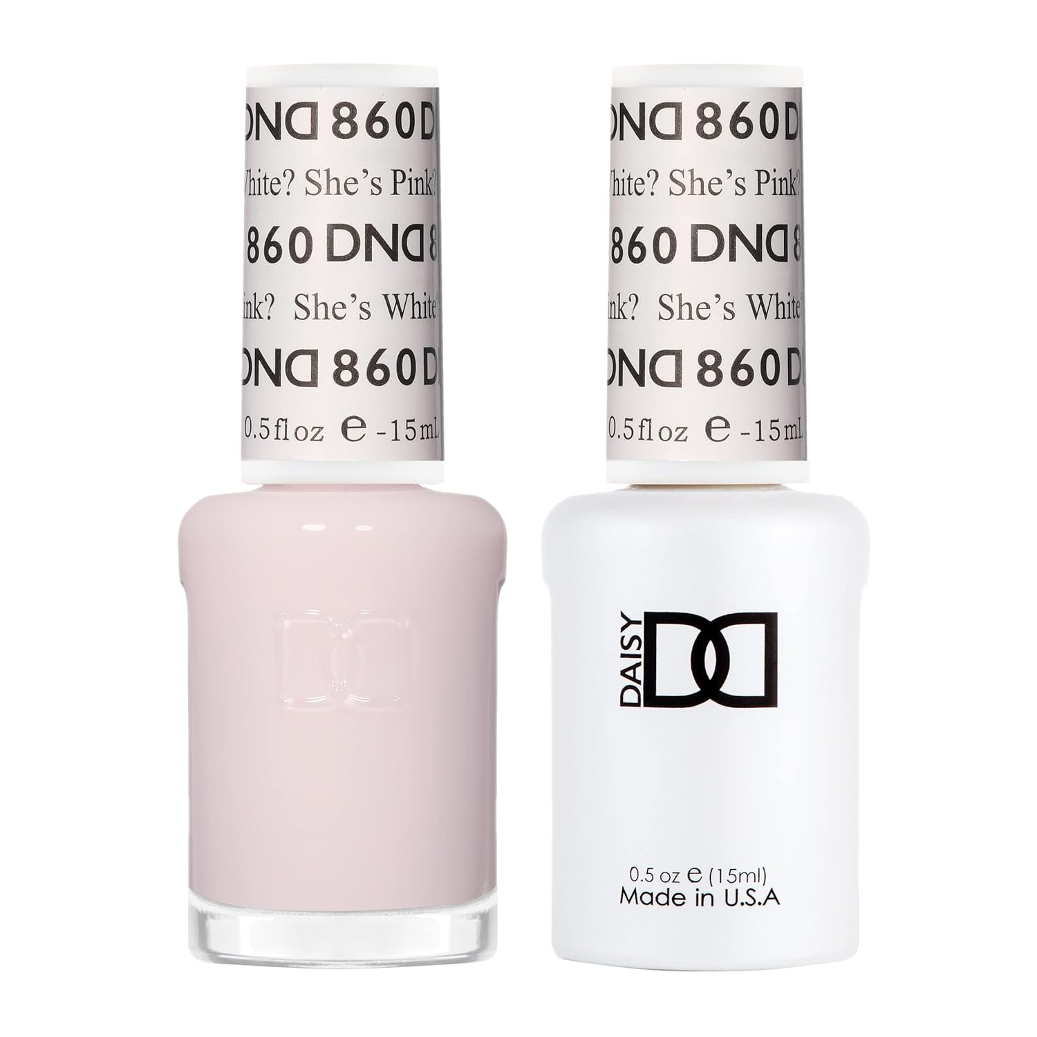 Daisy DND Sheer Gel Polish Set, Sheer White and Pink Nail Colors, 1 Gel ...