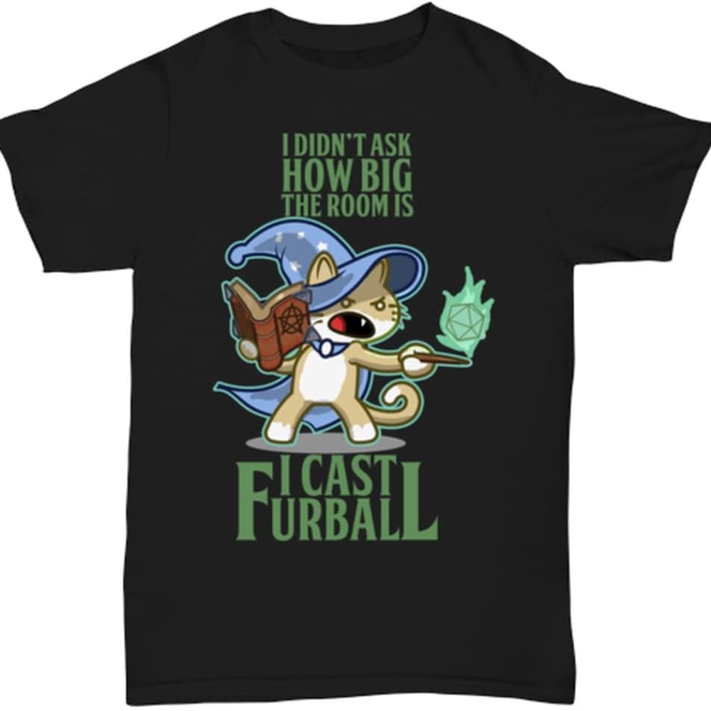 DND Shirt. Cat Wizard, I cast furball Funny Meme. Dungeon Dragon ...