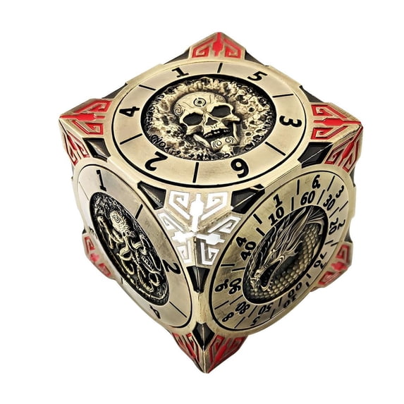DND Spinner Dice, Metal Dice Set with 3D Relief for DND Gifts ...