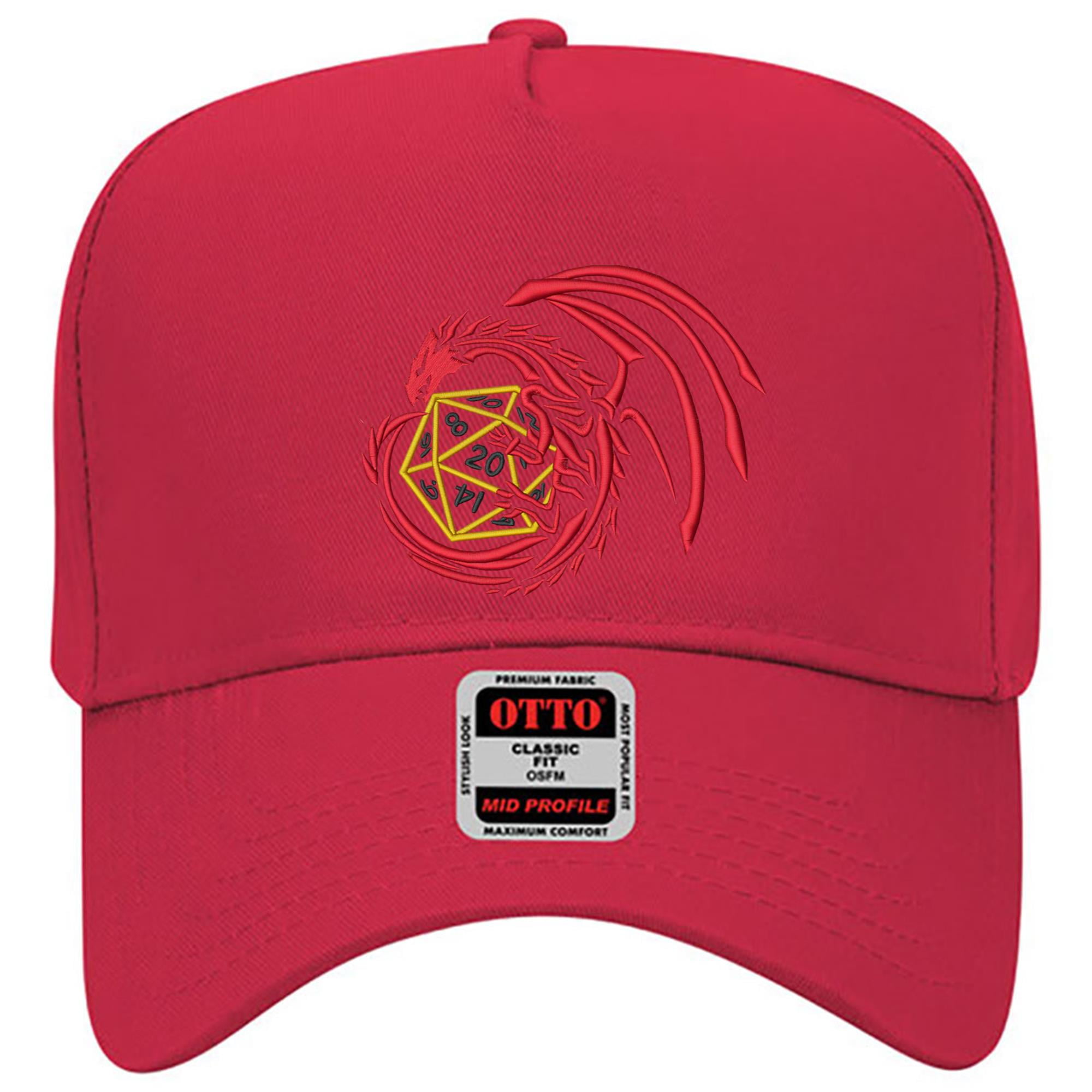 DND dragon dice RPG embroidered midprofile baseball hat tabletop gamer ...
