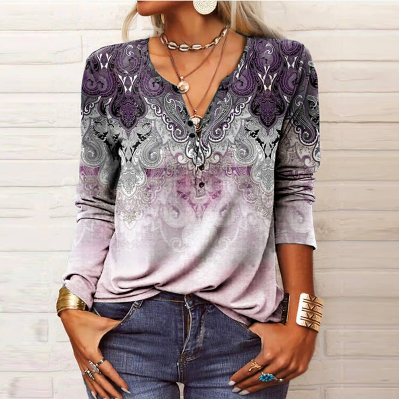 DNDKILG White Button Down Blouses for Women Plus Size Western Trendy ...