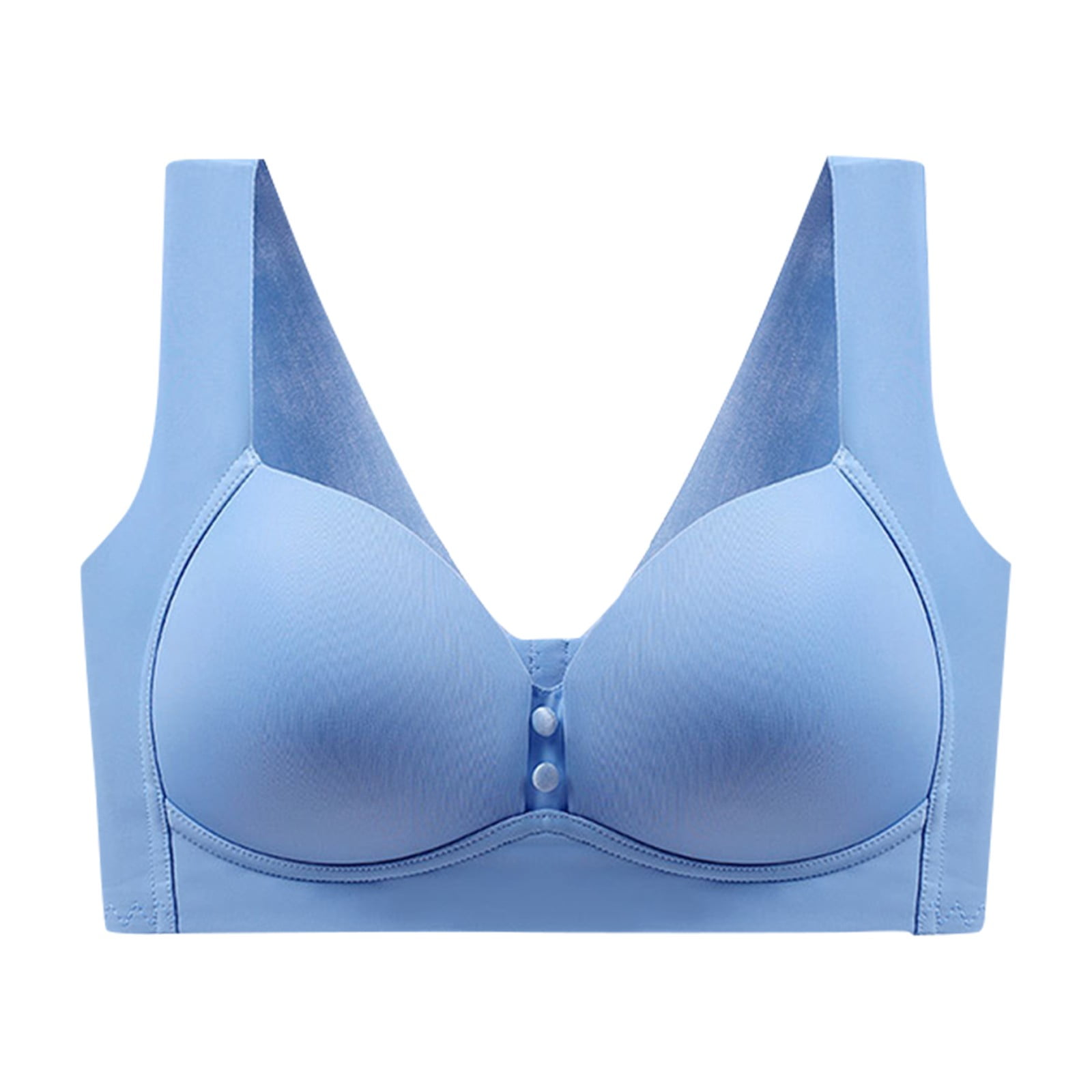DNDKILG Women's Push-Up T-Shirt Bra Bras Lace Plunge Bras Blue M ...
