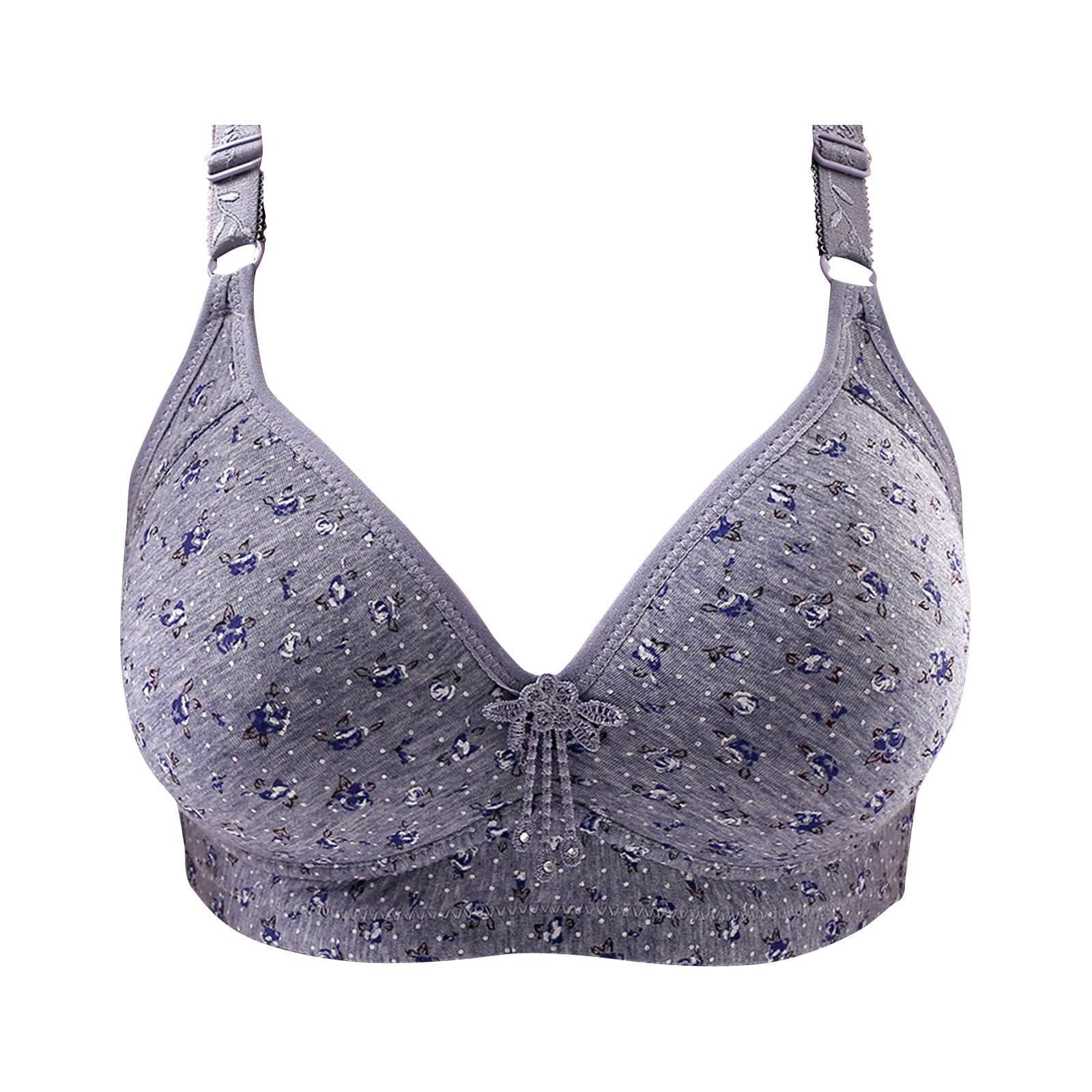 DNDKILG Womens Constant Push Up Plunge Bra Bras Underwire Plunge Blue ...