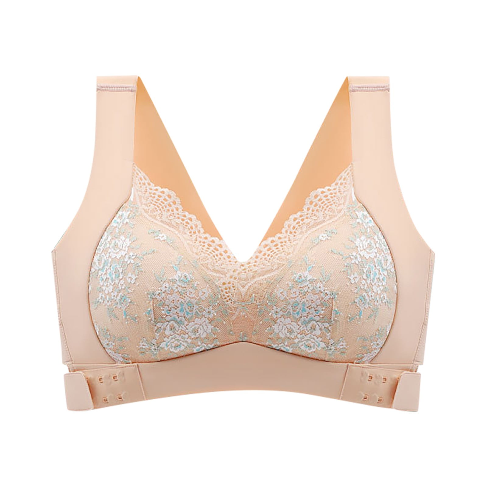 DNDKILG Womens Padded Push-Up Bra Push-Up T-Shirt Bra Front Closure ...