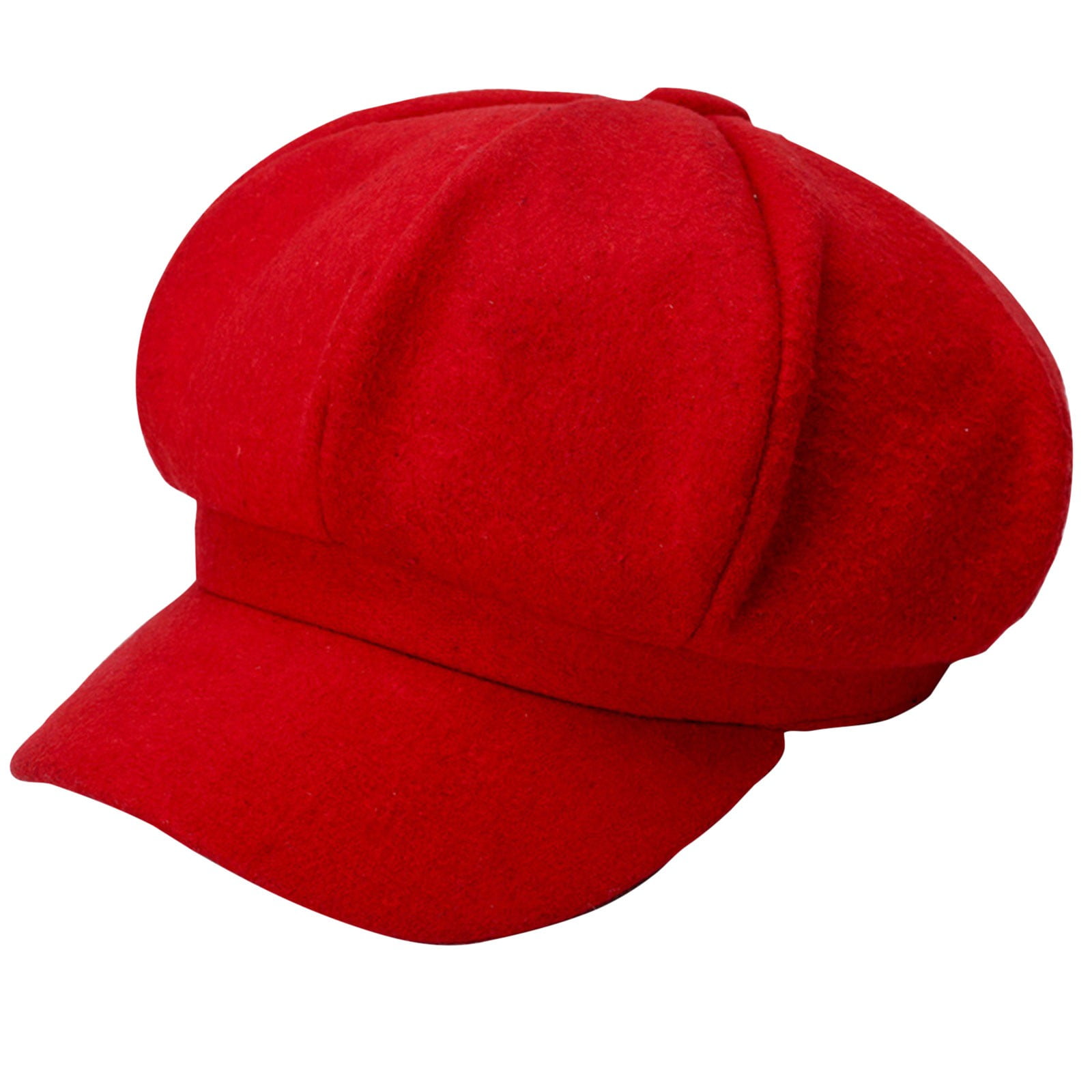 DNDKILG with Brim Newsboy Caps for Women Winter Warm Soft Hats Red One ...