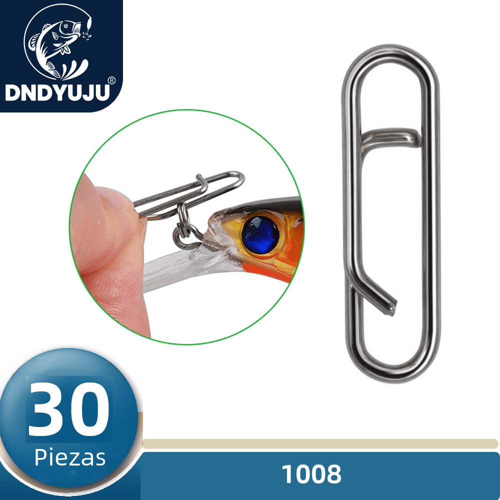 DNDYUJU 30pcs Interlocking Plug Clip for Fishing Stainless Steel Hook ...