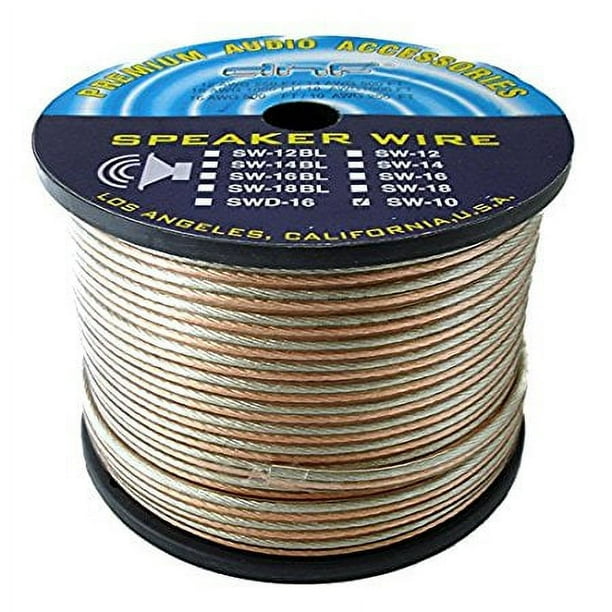 DNF 10 Gauge 100% Copper/OFC 2 Line Speaker Wire (50 Feet )Packaged in ...
