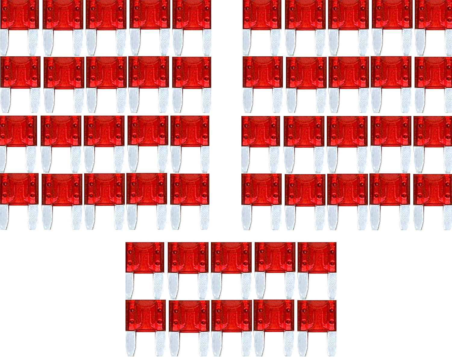 DNF 50 Pack 10 AMP ATS/ATC Mini Blade 12V Automobile Fuses - Walmart.com