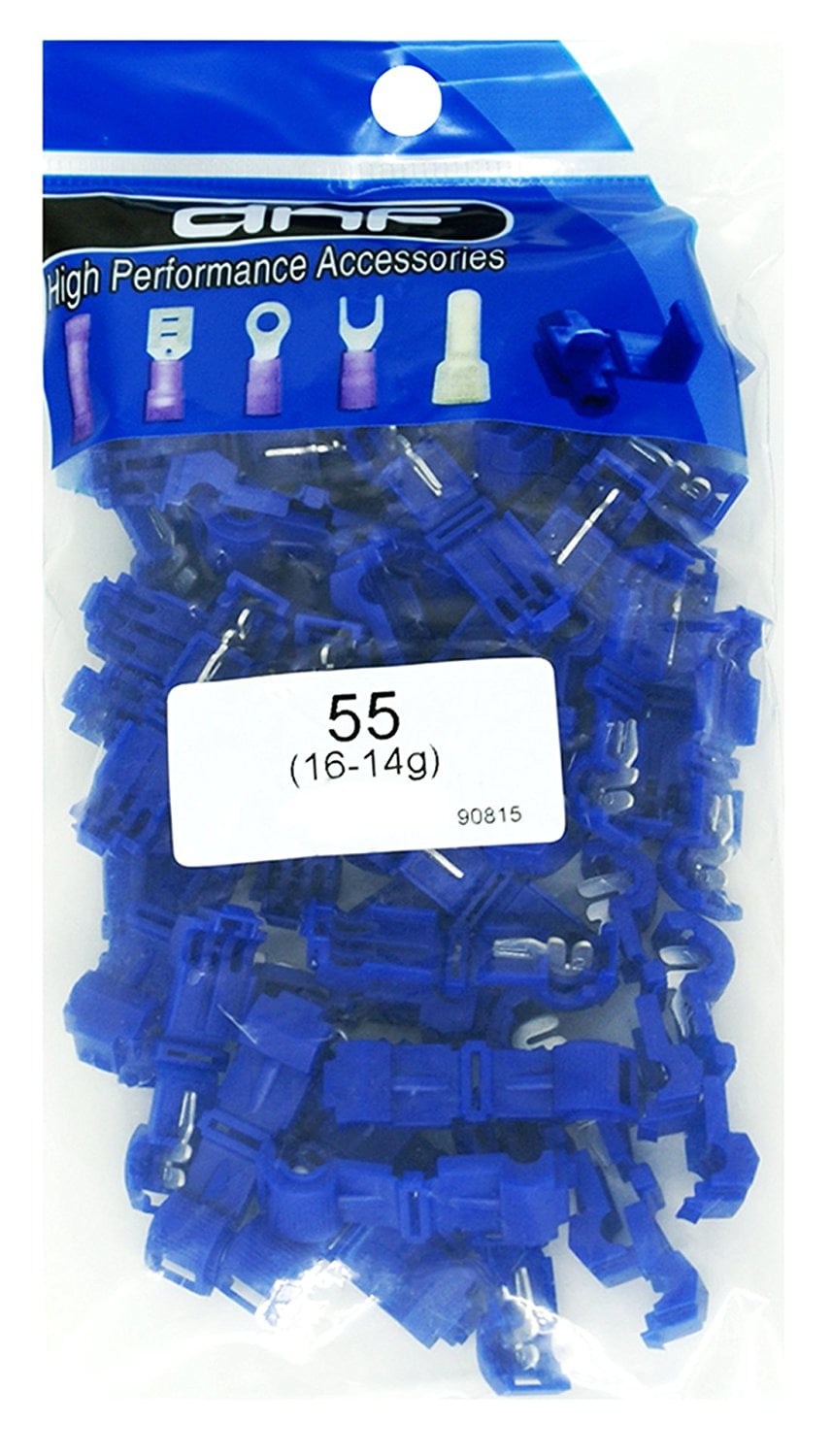 DNF 50 Pack Blue 16-14 Gauge T-Taps Electrical Terminal Connectors ...