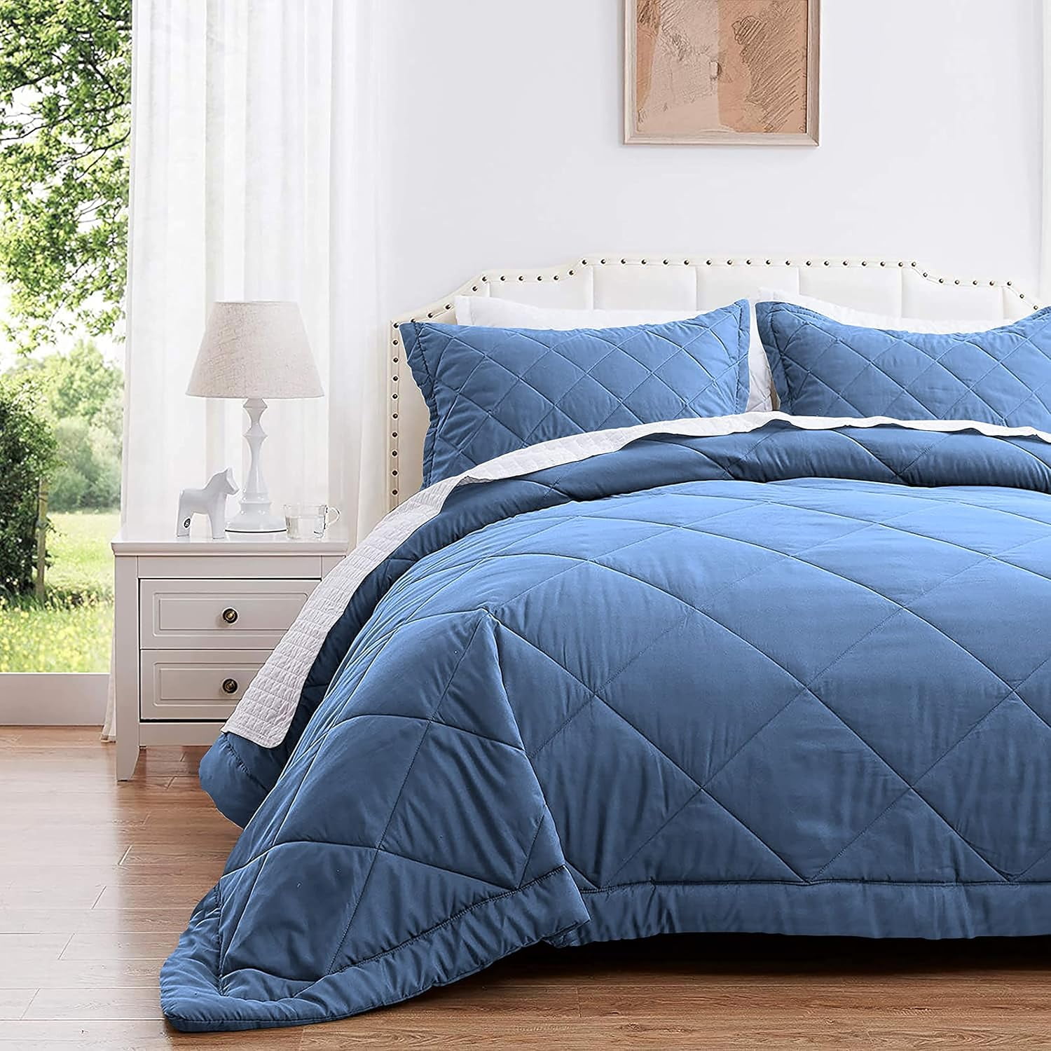 DNG Creations 1 Piece Diamond Pattern Comforter, 800 Thread Count, 100% ...
