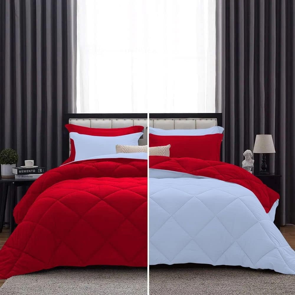 DNG Creations 1 Piece Solid Reversible Diamond Pattern Comforter 550 ...