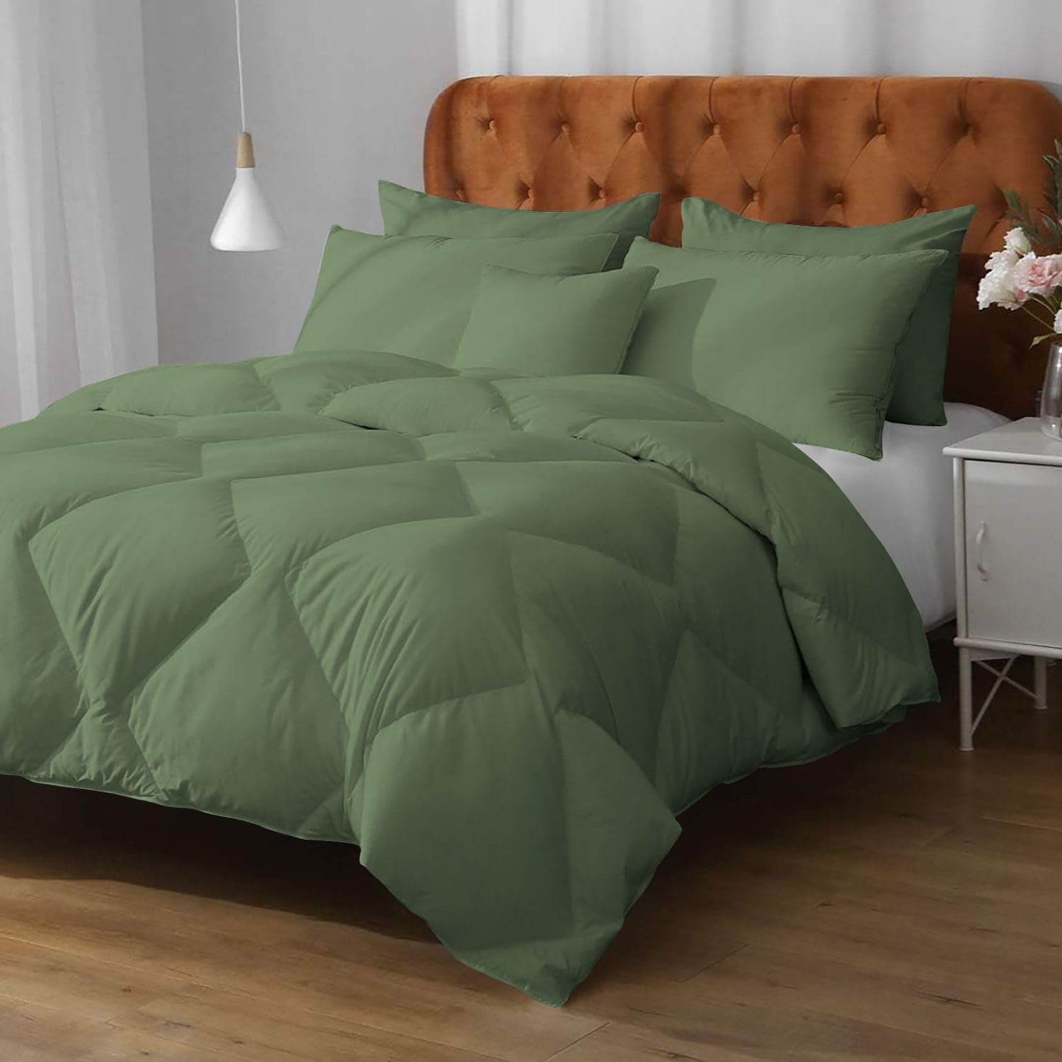 DNG Creations 3 Piece New Box Design Comforter 800 Thread Count ( Solid ...