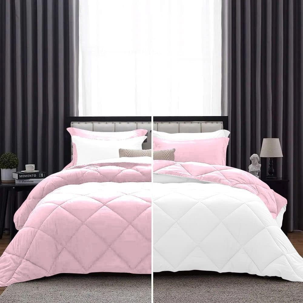 DNG Creations 3 Piece Reversible Diamond Pattern Comforter All Season ...