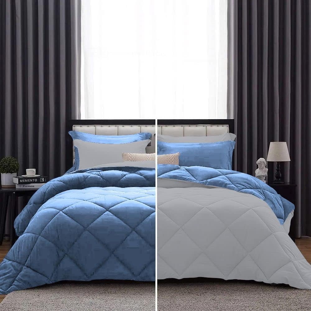 DNG Creations 5 Piece Reversible Diamond Pattern Comforter ( Medium ...