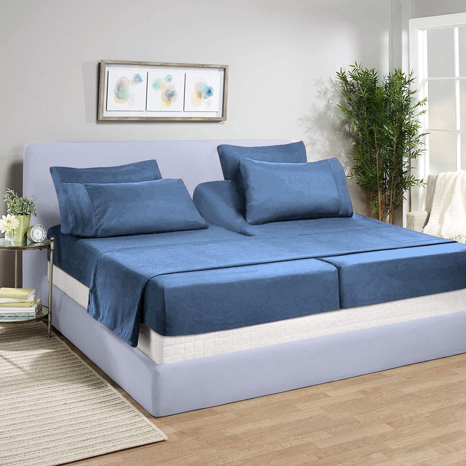 DNG Creations 5 Piece Split California King Adjustable Sheet Set 21 ...