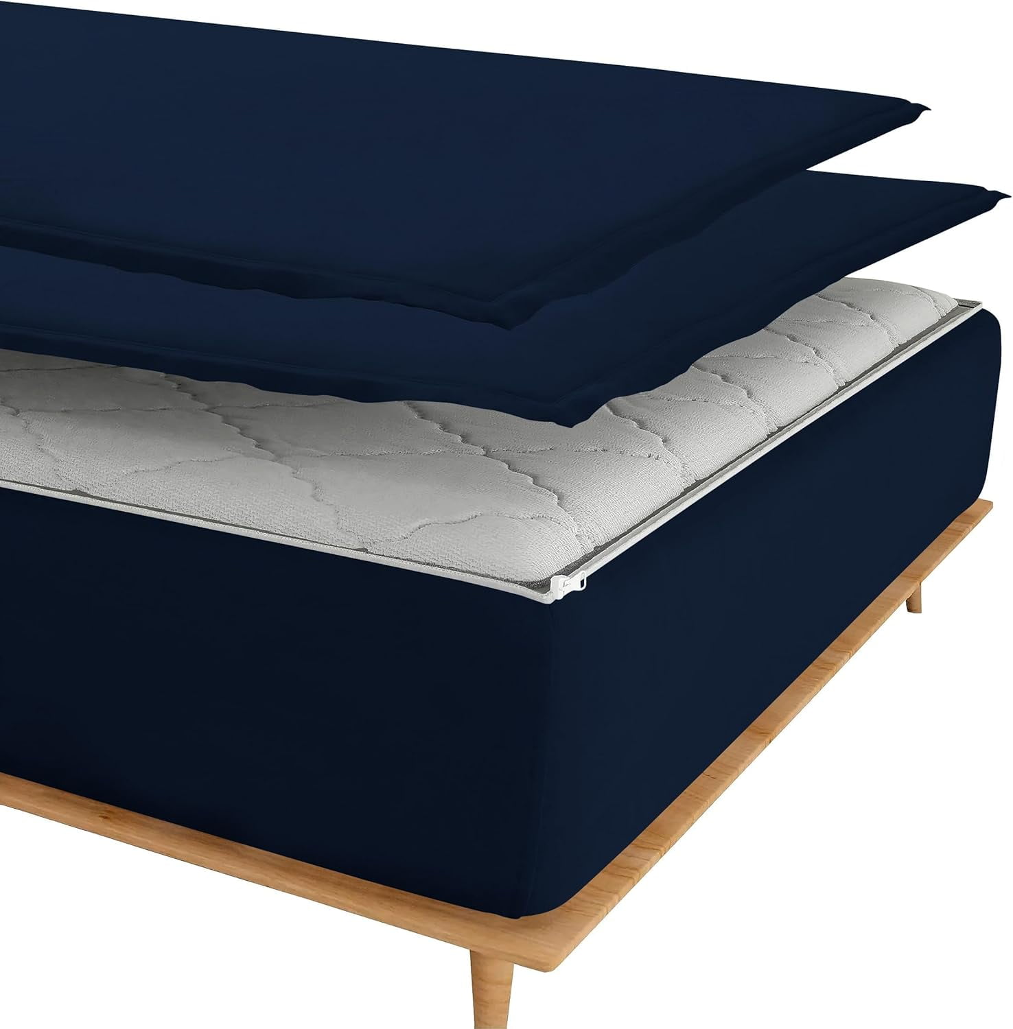 DNG Creations Zipper Fitted Sheet ( Includes - 2 Sheet has Zipper & 1 ...