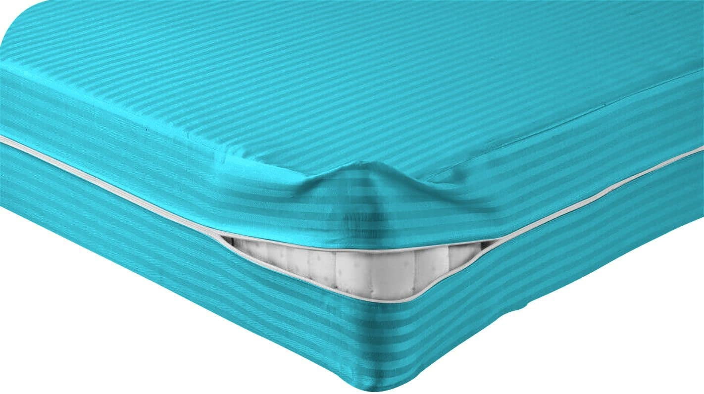 DNG Creations Zipper Mattress Cover with 24 Inch Deep Pocket (Stripe ...