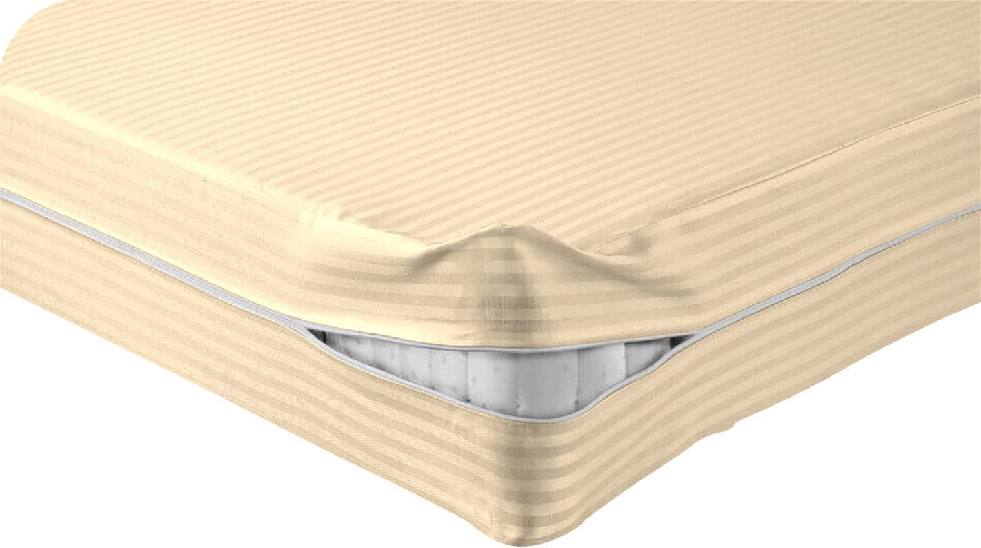 DNG Creations Zipper Mattress Cover with 28 Inch Deep Pocket (Stripe ...