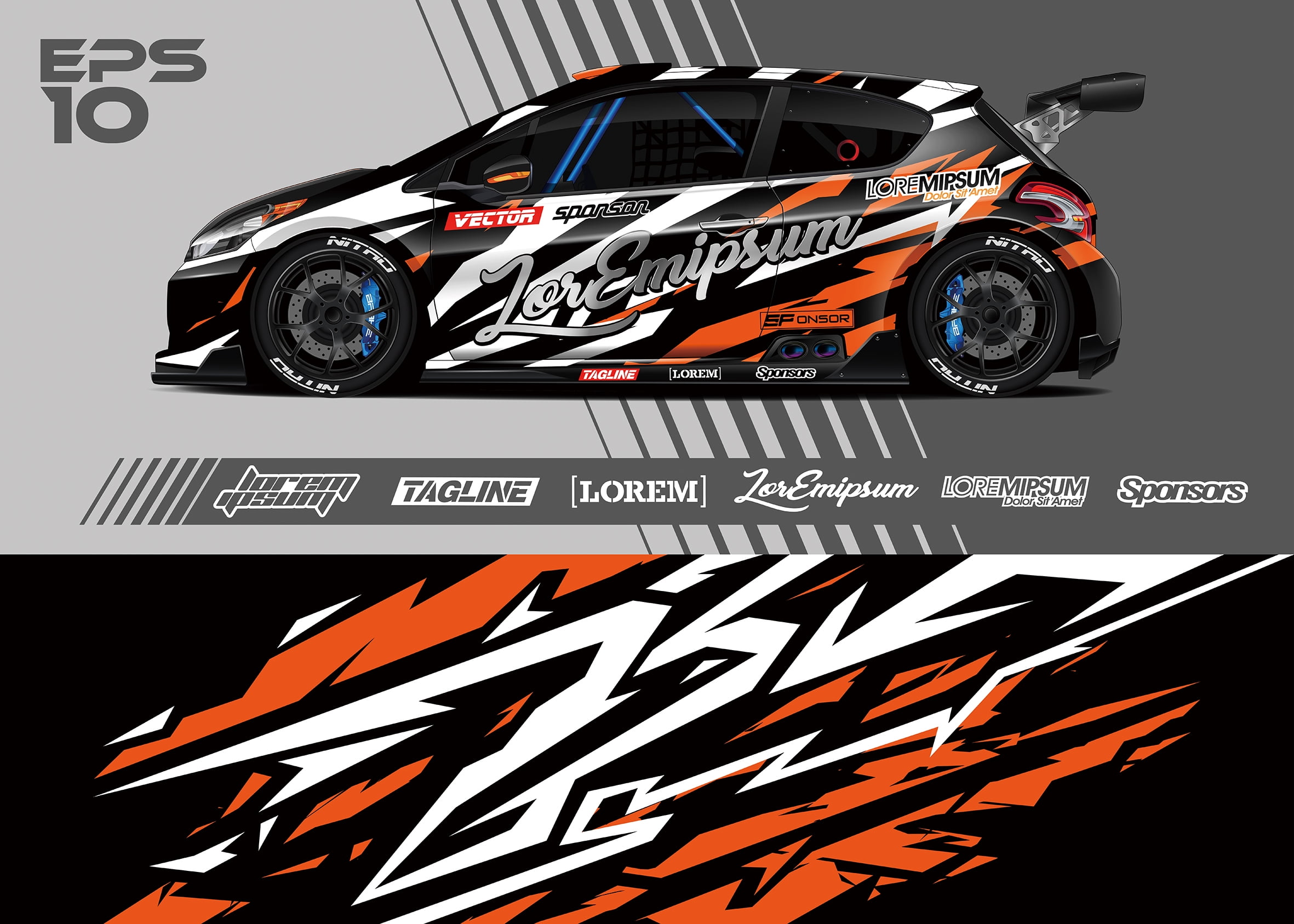 DNGDNG Animal Full Body Racing Graphic Decal Vinyl Wrap Modern Custom ...