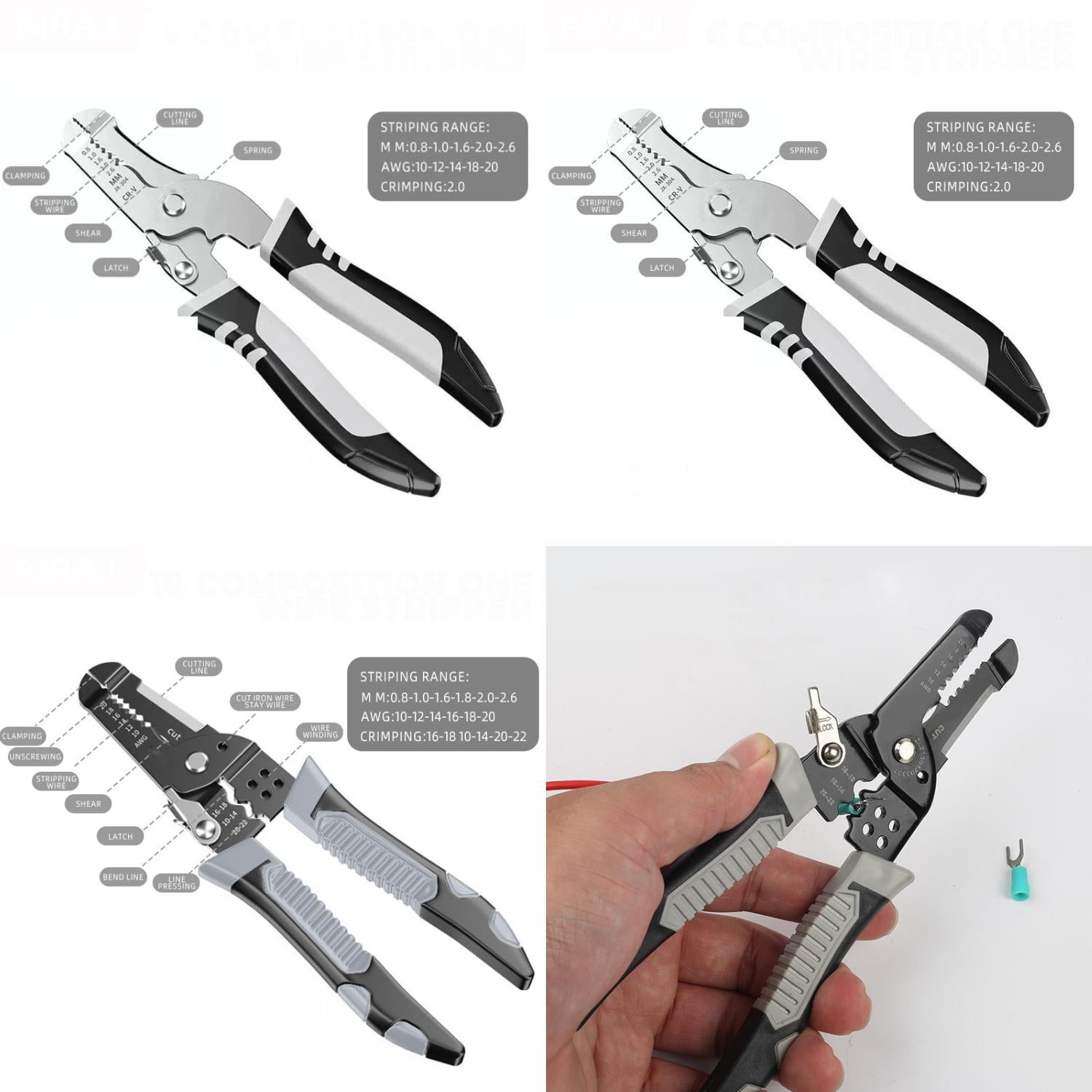 DNGHIFS Versatile Pulling Plier Hand Tool for Wire Stripping Crimping ...