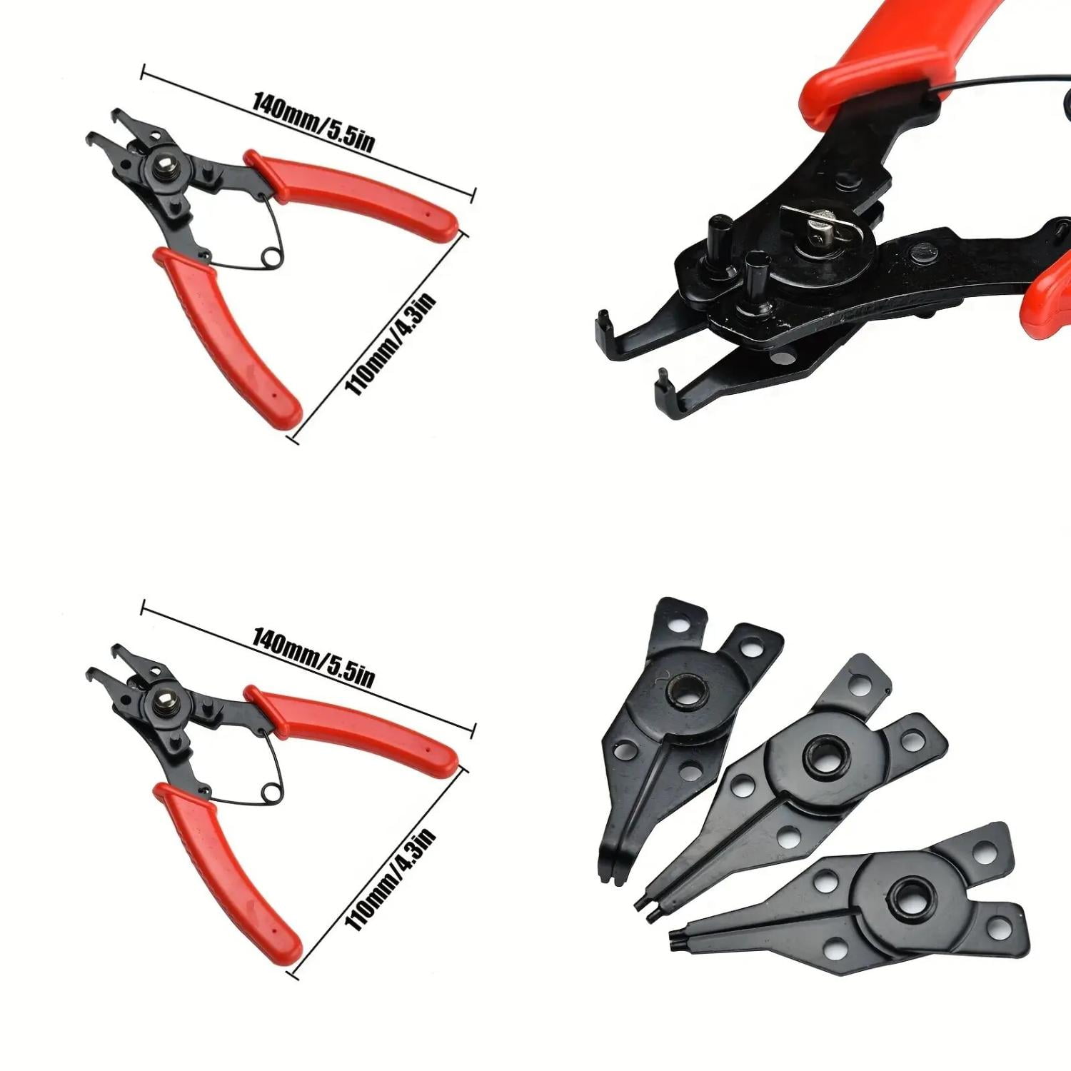 DNGHIFS Versatile Retaining Pliers Snap Ring Pliers Set - 4-In-1 ...