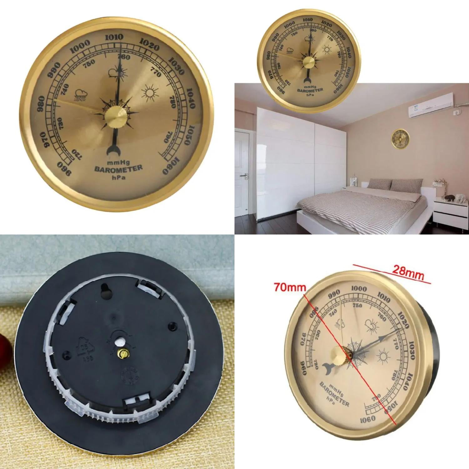 DNGHIFS Wall Mounted Household Barometer Hanging Weather Station ...