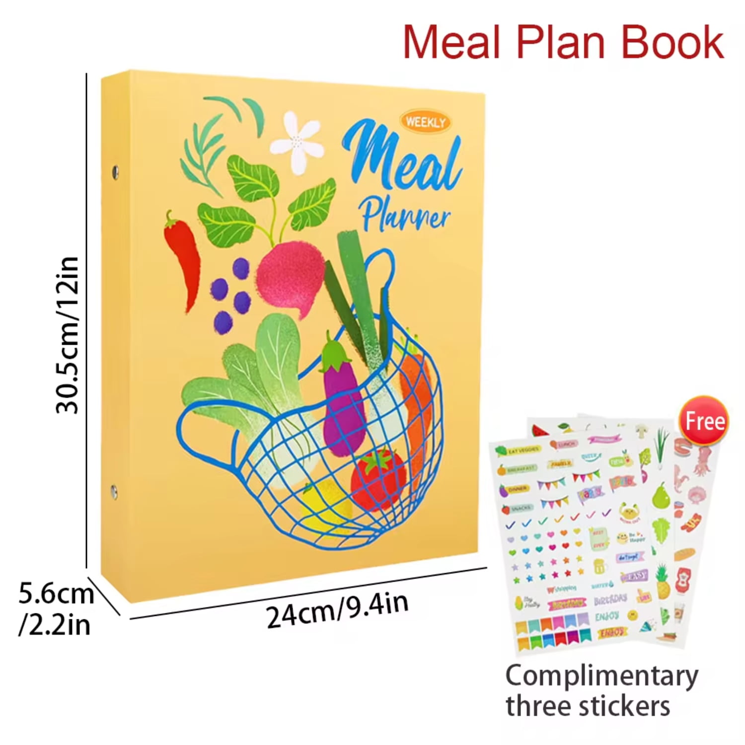 DNGZJAO Meal Planner Book Refrigerator Sticker Weekly Monthly Plan List ...