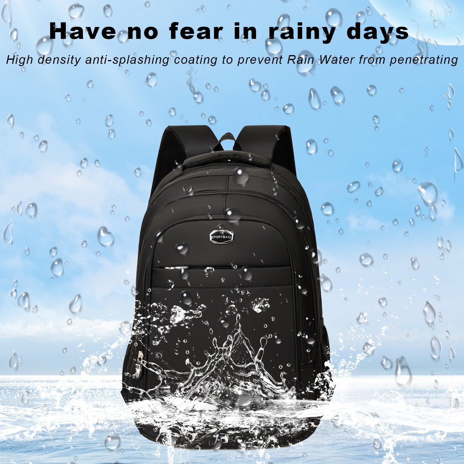 DNHAQB 17 Inch Laptop Backpack, Water-Resistant Travel Backpack For Men ...