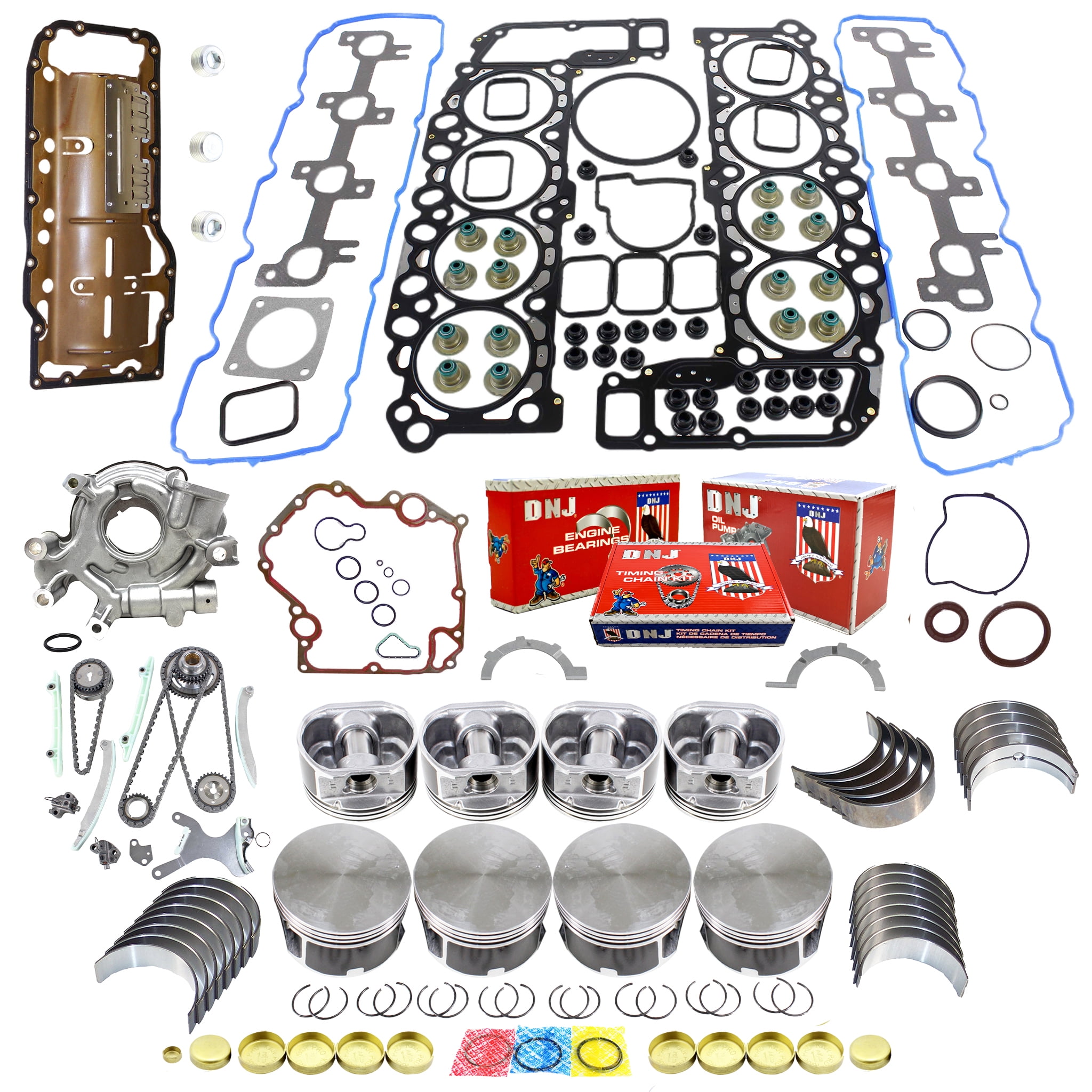 DNJ EK1100CM Master Engine Rebuild Kit Fits Cars & Trucks 2002-2003 ...