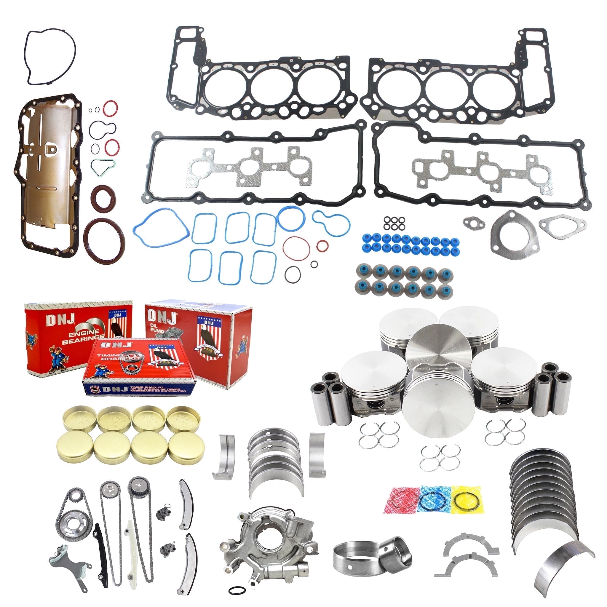 DNJ EK1105AM Master Engine Rebuild Kit Fits Cars & Trucks 2004-2005 ...