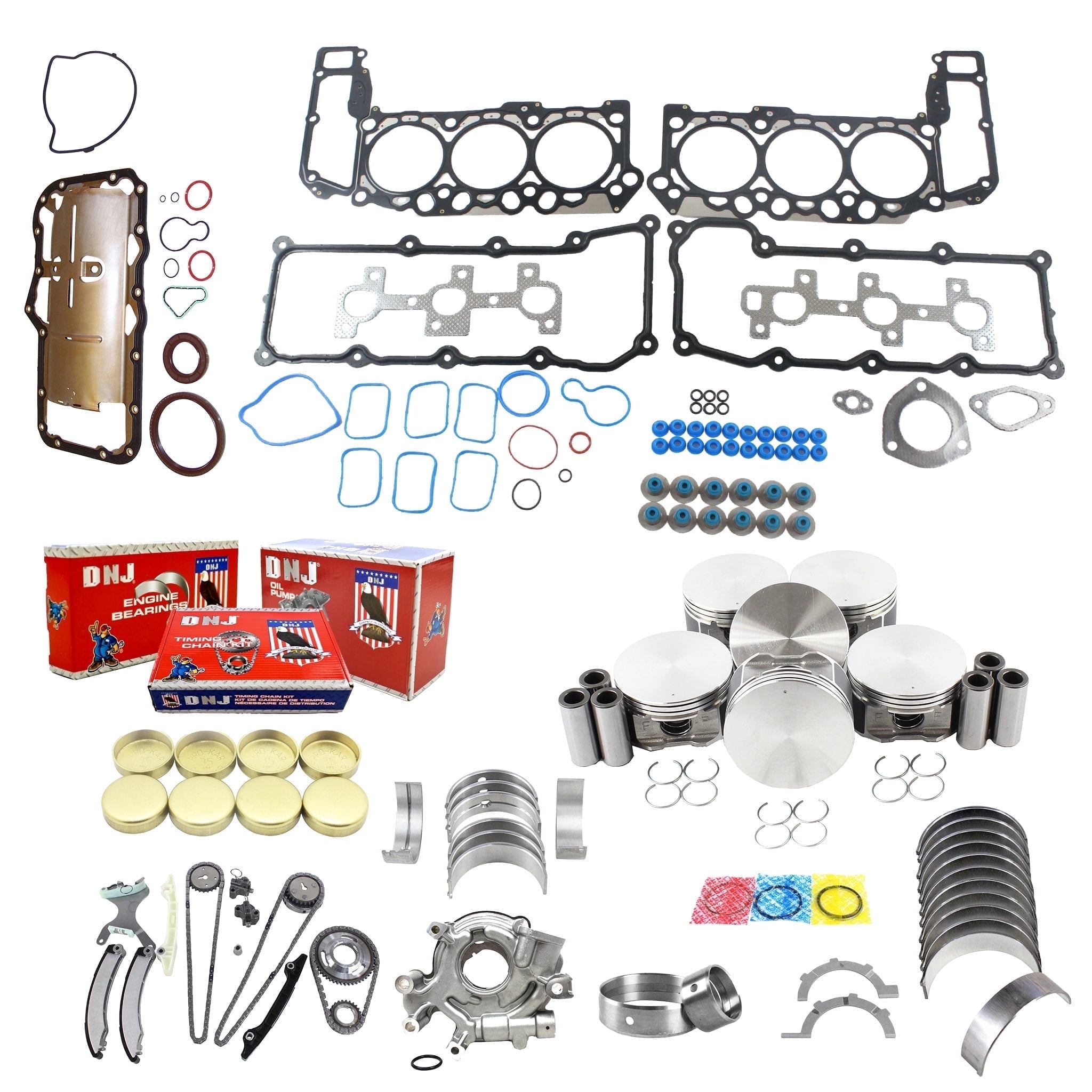 DNJ EK1105M Master Engine Rebuild Kit Fits Cars & Trucks 2002-2003 ...