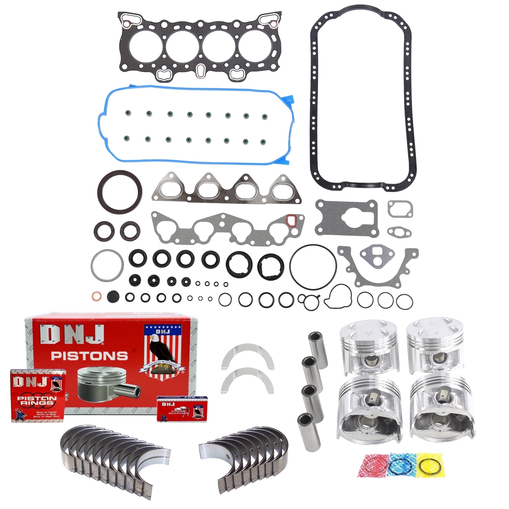 DNJ EK290 Engine Rebuild Kit Fits Cars & Trucks 1988-1995 Honda Civic ...