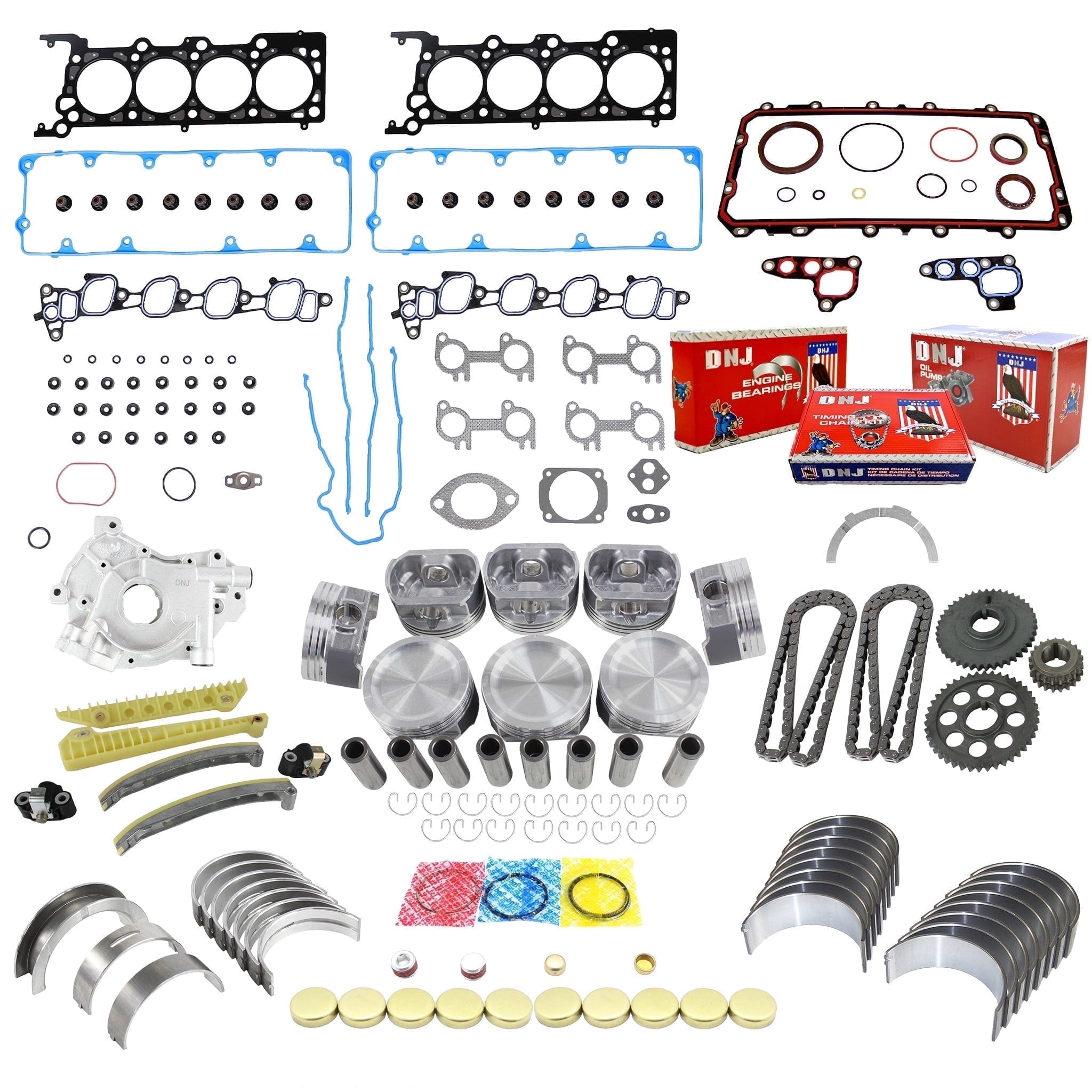 DNJ EK4153AM Master Engine Rebuild Kit Fits Cars & Trucks 2003-2004 ...