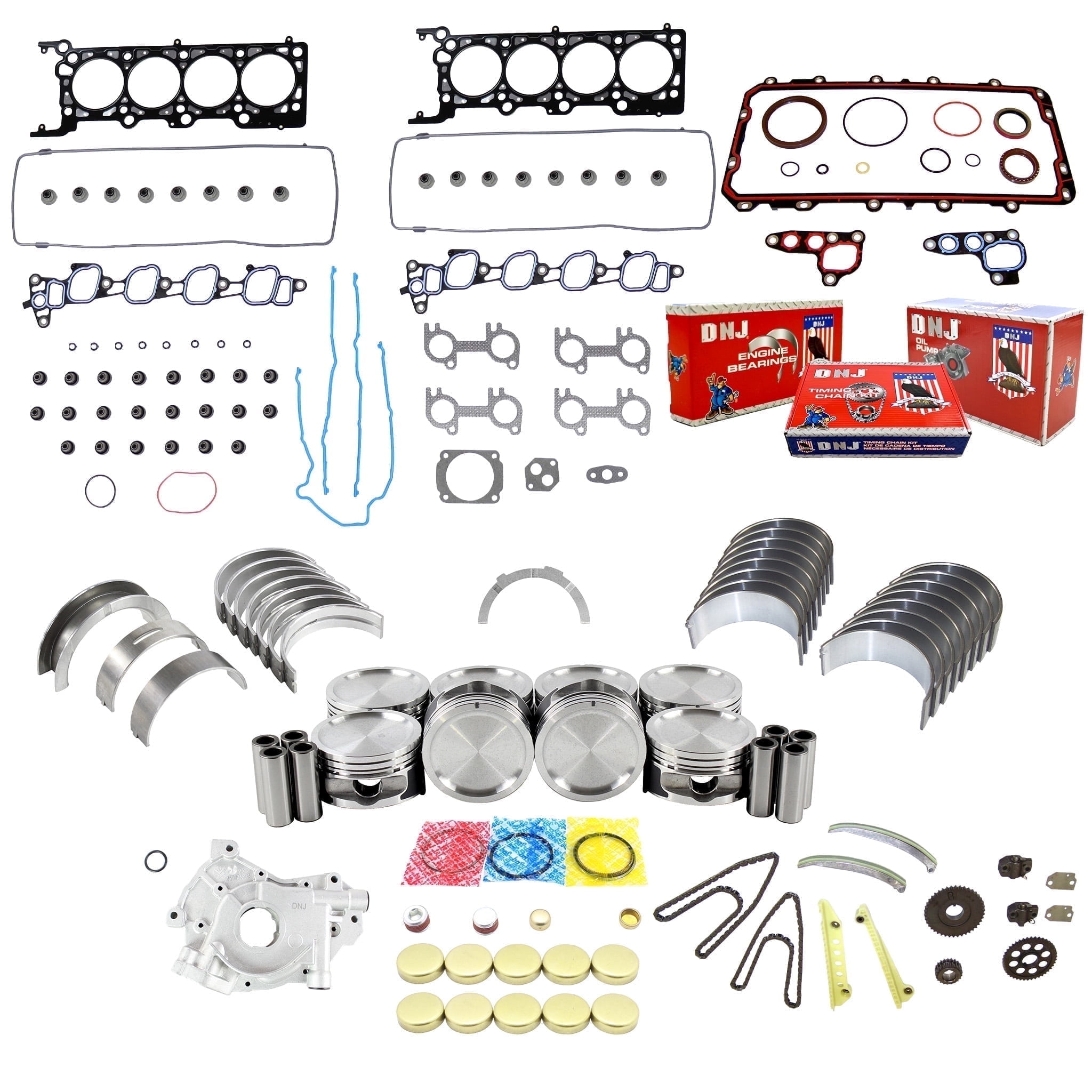 DNJ EK4153M Master Engine Rebuild Kit Fits Cars & Trucks 2001-2002 Ford ...
